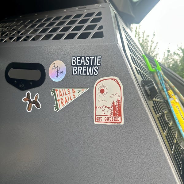 Dog Sticker / Tails and Trails Sticker / Matt Vinyl Sticker / Sticker ...