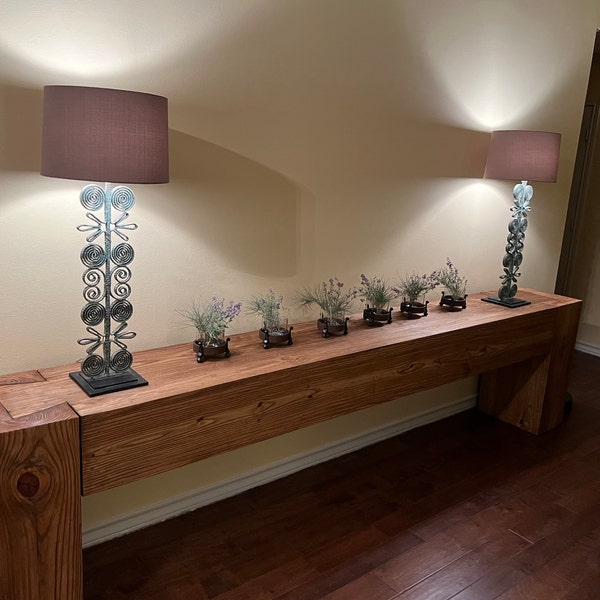 Modern Rustic Console Table Black Espresso verified Etsy Seller - Etsy