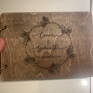 Unique Monogram Guest Book in Crazy Horse Leather Custom - Etsy