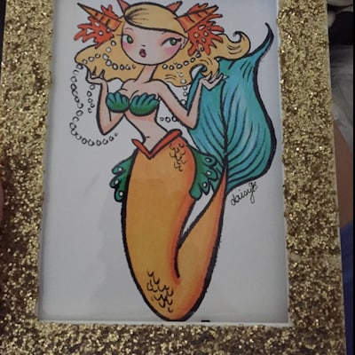Latina Pin-up Devil Girl Original Halloween Drawing - Etsy