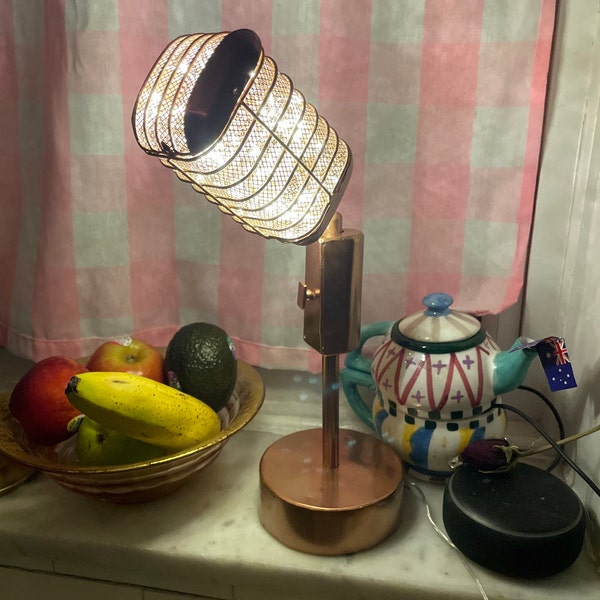 Illuminated Retro Microphone Lamp Metal Home Decor Vintage Microphone ...