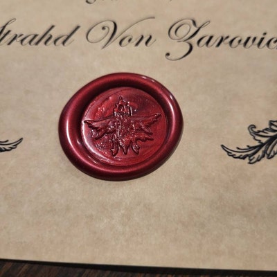 Strahd Zadrovich Family Crest Wax Seal Stamp Vampire Wedding Invitation ...