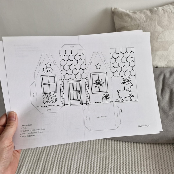 Easter 3D Houses - Printable Paper Craft Activity for Kids - Etsy