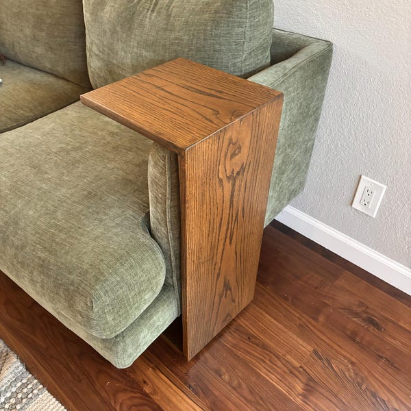 Handmade Useful Armrest Table, Functional Couch Tray, Wood Sofa Table ...