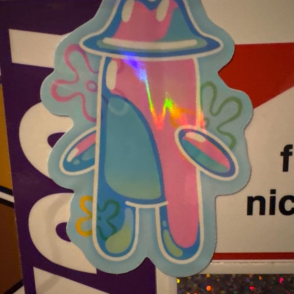 Bubble Buddy 3" Spongebob Sticker | Waterproof, Holographic Sticker for ...