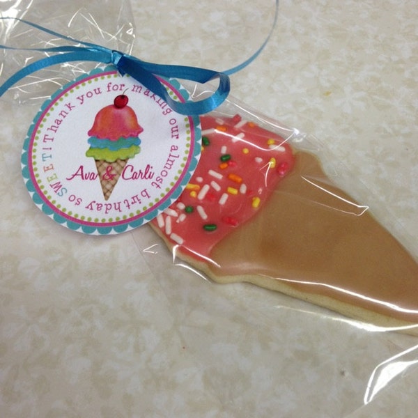 Ice Cream Stickers, Ice Cream Birthday Party, Labels, GIRL, Tags, Seals ...