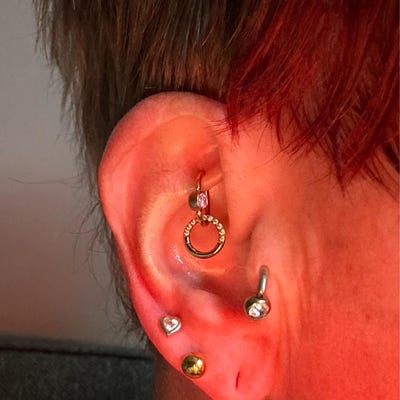 Prince Albert Piercing Jewelry, 2pcs Ball Closure Ring and Circular ...