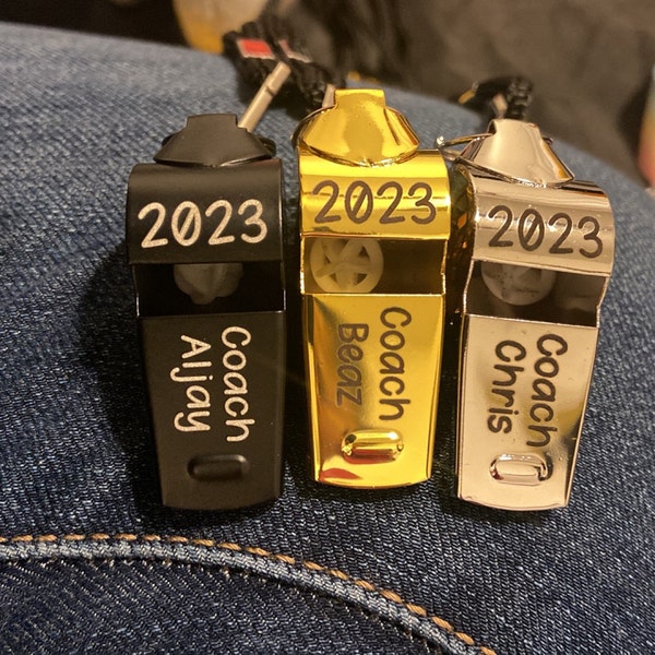 Personalized Coach Whistle With Name Football Coach Gift Teacher ...