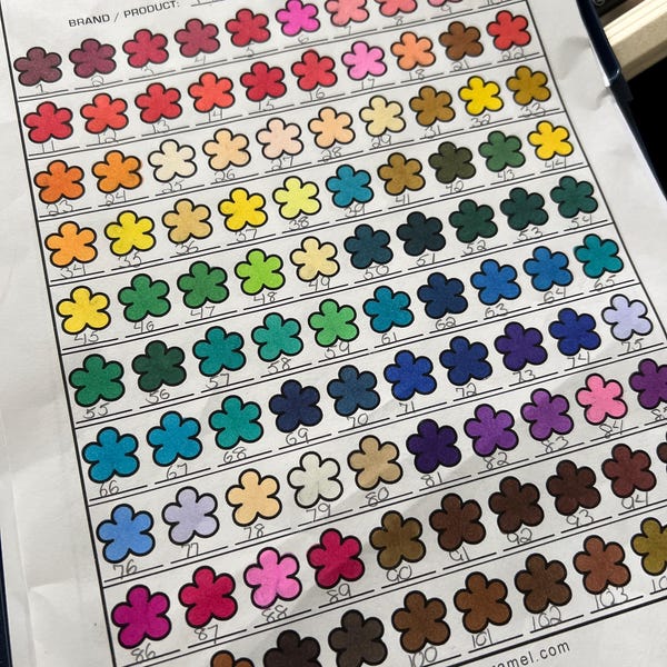Blank Color Swatch Charts, Instant Download Printable Digital PDF ...