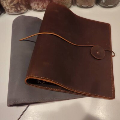 Personalized 4x6 / 3 X 5 Top Spiral Notebook Cover, Leather Cover for ...