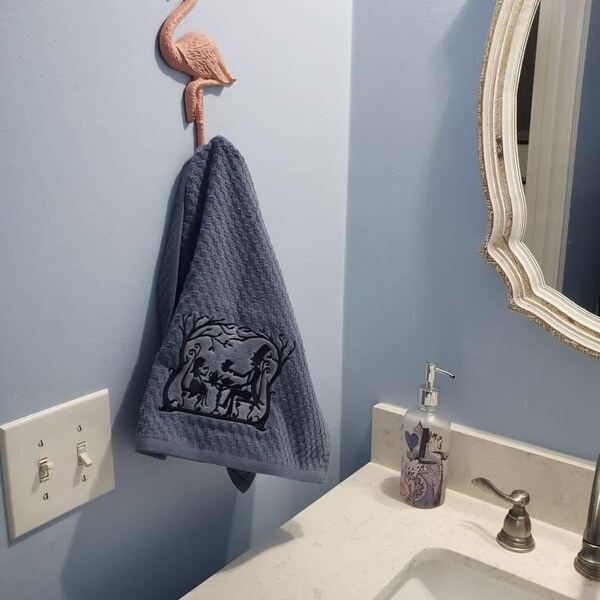 Werewolf Train Conductor Embroidered Waffle Weave Hand/dish Towel - Etsy