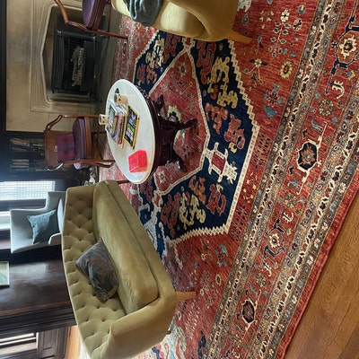 4x6 Cypress Tree Design Area Rug, Hand Knotted Afghan Wool Veg Dye Rug ...