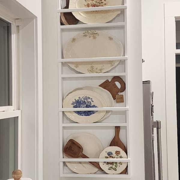 Tall Vertical Plate Rack With 4 Shelves - Etsy