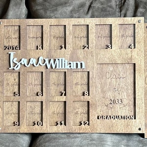 LARGE School Years Photo Picture Frame Prek-12 K-12 Customizable Wall ...