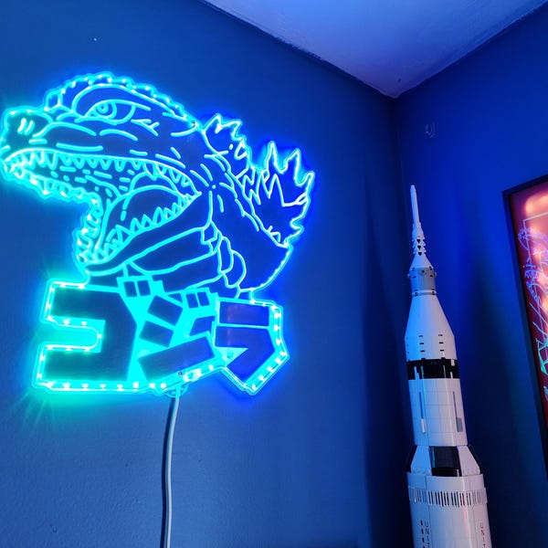 Power Rangers Chroma Shape Light Sign, Man Cave Night Light, Neon ...
