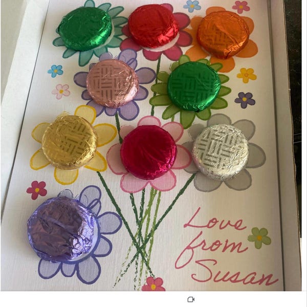 Tiny Treats! 'thank You Encouragement' Flower Theme Chocolate Token ...