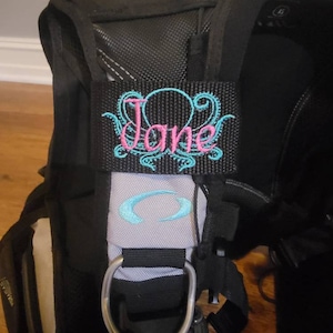 Whale Outline Dive Tag BCD Custom With Name - Etsy