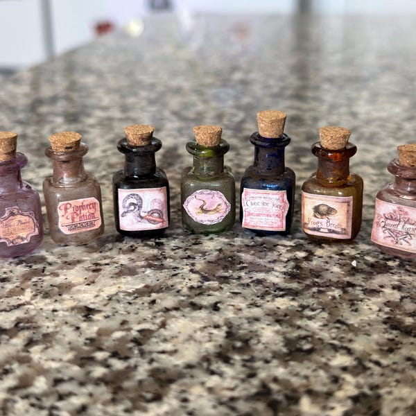 18 Miniature Magic Apothecary Labels - With 32 Sealing Wax - Fantasy ...