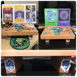 Three Tier Hardwood Altar Table Set, Yoga Studio Meditation Space ...