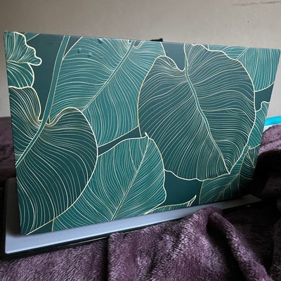 Black & White Wildflower Garden Flower Line UNIVERSAL Laptop Skin ...