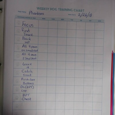 Weekly Dog Training Chart A Better Way to Train Your Dog or Puppy Dog ...