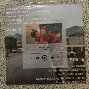 12 Vinyl Record Mixtape Two Sided Black Fully Custom - Etsy