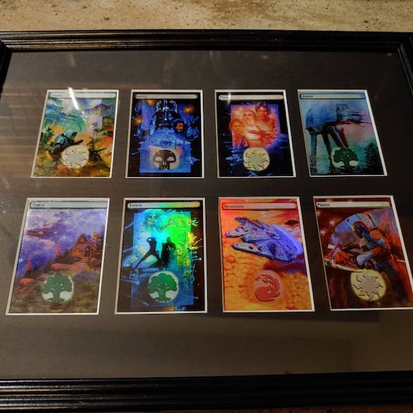 Picture Frame Mat, 8 Openings, Trading Cards, ACEO, Photos Multi ...