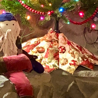 Christmas Tree Skirt 42 Inch Diameter Candy Quilted Green - Etsy