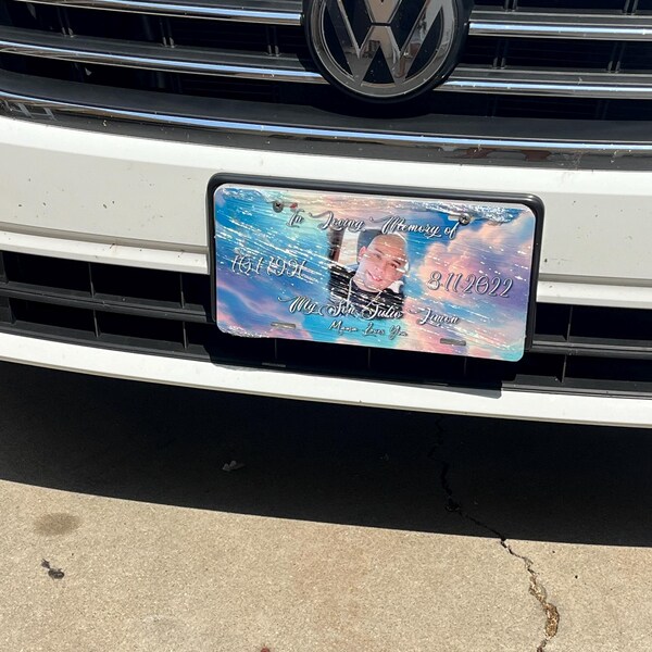 Memorialgift License Plate Custom Car Tag Sympathy Gifts Rest in Peace ...