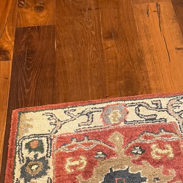 PB Franklin Multi Red Traditional Oriental Style Handmade Tufted 100% ...