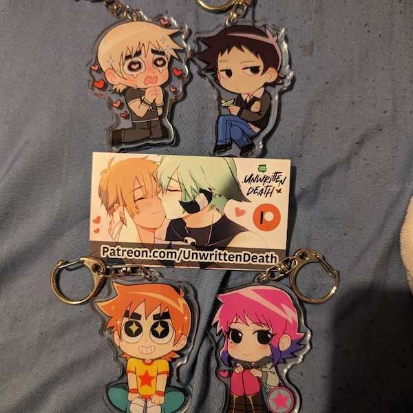 Scott Pilgrim Charms Keychains - Ramona Scott Wallace Todd - Etsy