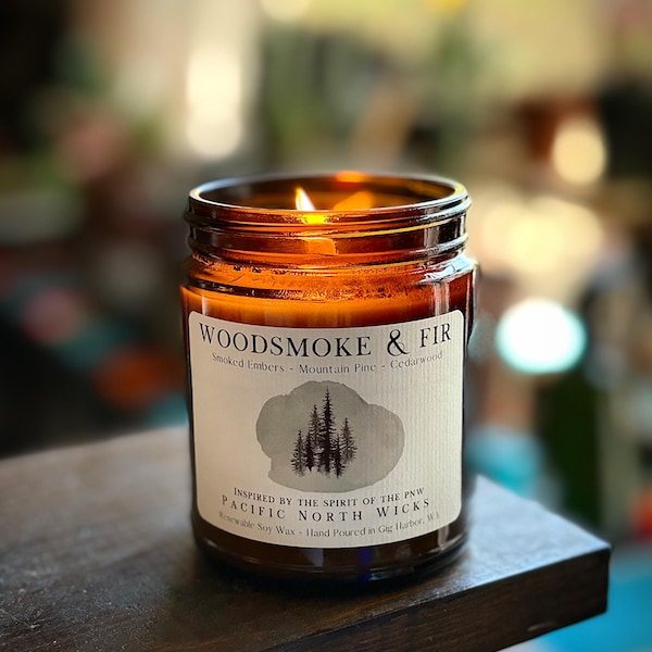 Forest Moss Candle, Earthy Moss Scented Candle, PNW Rainforest Candle ...