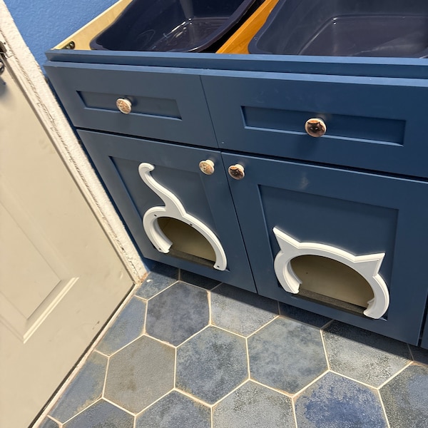 CAT Pop Art Cabinet Knobs Drawer Pulls Set of 4 Whimsical Kitty Cats ...