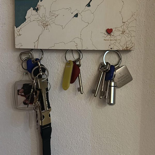 Personalised Map Location Key Holder for Wall, Custom Magnetic Key ...