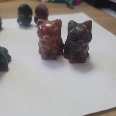 1.2 Inches Mix Quartz Mini Cute Cat,quartz Crystal Cat,home Decoration ...