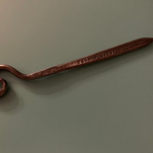 Personalized Spiral Scroll Letter Opener Hand Forged Blacksmith - Etsy