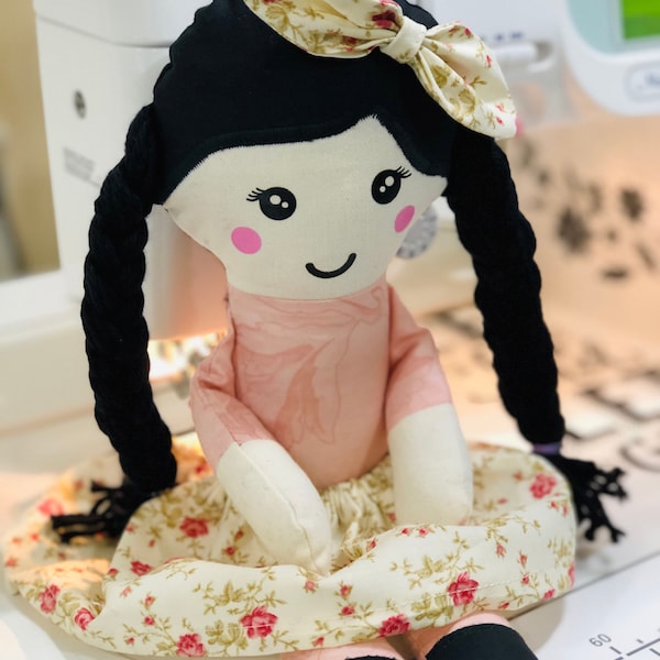 PDF Rag Doll Sewing Pattern With Clothes – Dress-up Fabric Doll ...