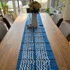 Hand Block Printed Linen Table Runner. Black Pebbles. Organic Eco ...