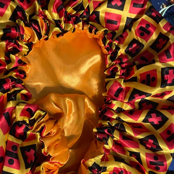 Orange Squares Silky Durag, Satin Durag, Designer Durag, Silk Durag ...