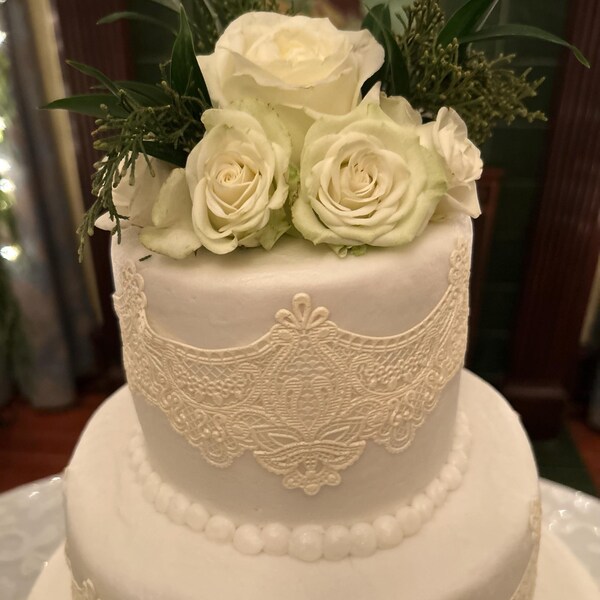 Beautiful, Delicate, Edible Lace, Cake Lace, Sugar Lace, 3D, Wedding ...