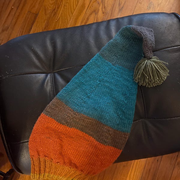 Knit Hat Pattern, Stocking Cap Knitting Pattern, Womens Hat, Mens Hat ...