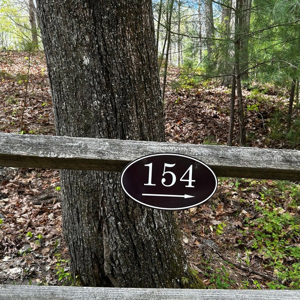 Custom House Number Arrow Sign, Personalized Address Sign With ...