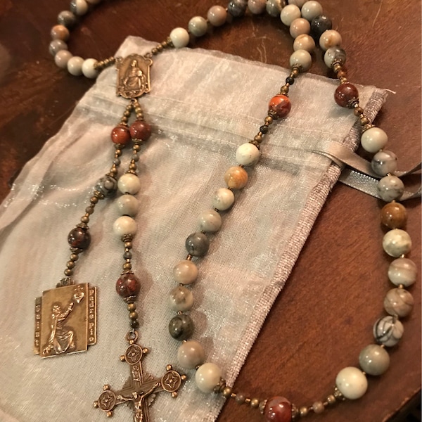 BEST SELLER! Padre Pio Mens or Boys Vintage Catholic Handmade Rosary ...
