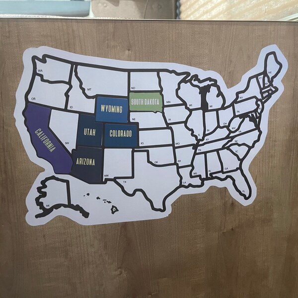 RV State Sticker Travel Map - [11" X 17"] - USA States Visited Decal ...