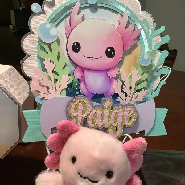 Axolotl Cake Topper, Axolotl Party Decorations, Axolotl Theme Party ...