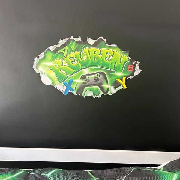 Personalised 3D Cracked Wall Effect Graffiti Wall Art Decal/sticker - Etsy