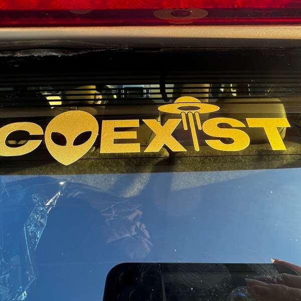 Coexist Decal, Car Decal, Laptop Sticker, Alien Decal, UFO Sticker ...