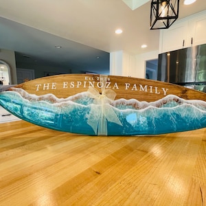 Live Edge Bath Board With Ocean Waves, Black Walnut Wood - Etsy