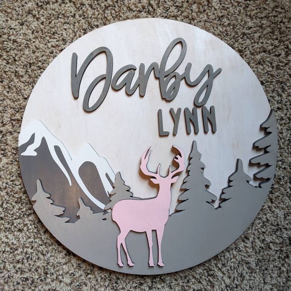 Personalized Animal Name Sign | Baby | Nursery | Baby Shower | Gift ...