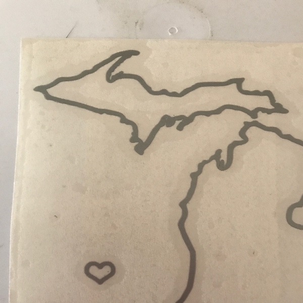 Michigan Car Decal, State of Michigan Car Decal, Pure Michigan, State ...